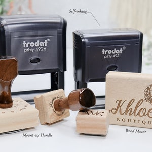 LARGE LOGO STAMPS or Small Logo Stamps Self Inking Logo - Etsy