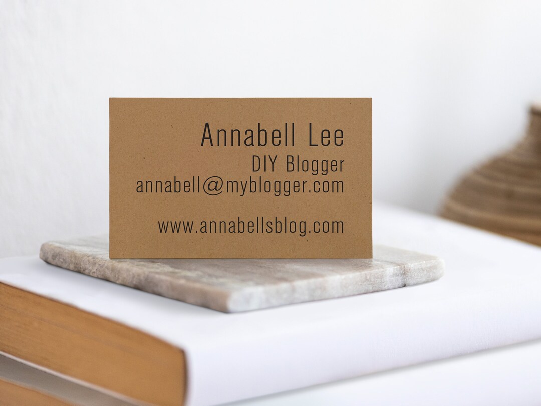 Simplistic Small Business Card Stamp - Custom Business Card or Etsy ...