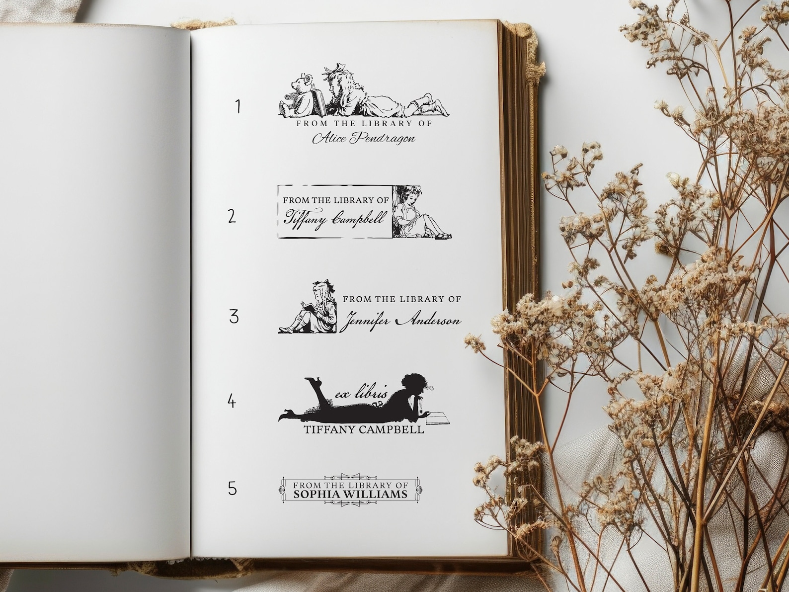 Personalized Book Stamp, Personalized Library Stamp, Self-inking Book ...