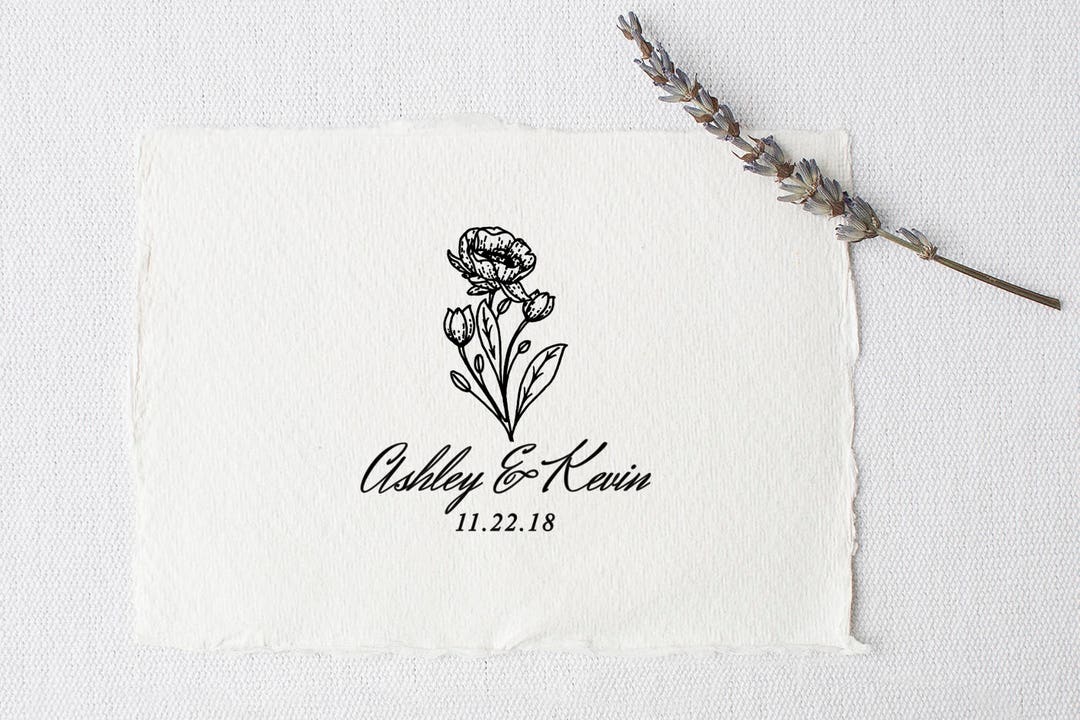 Wedding Stamp, Wedding Favors, Custom Rubber Stamp, DIY Wedding Stamp ...