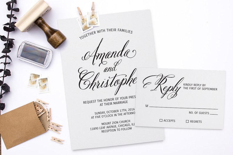 Wedding Invitation Stamp Suite. Custom Wedding Stamps DIY - Etsy