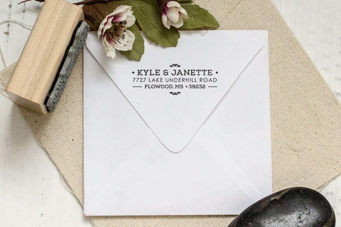 Return Address Stamp, Housewarming Gift, Personalized Gift Stamp ...