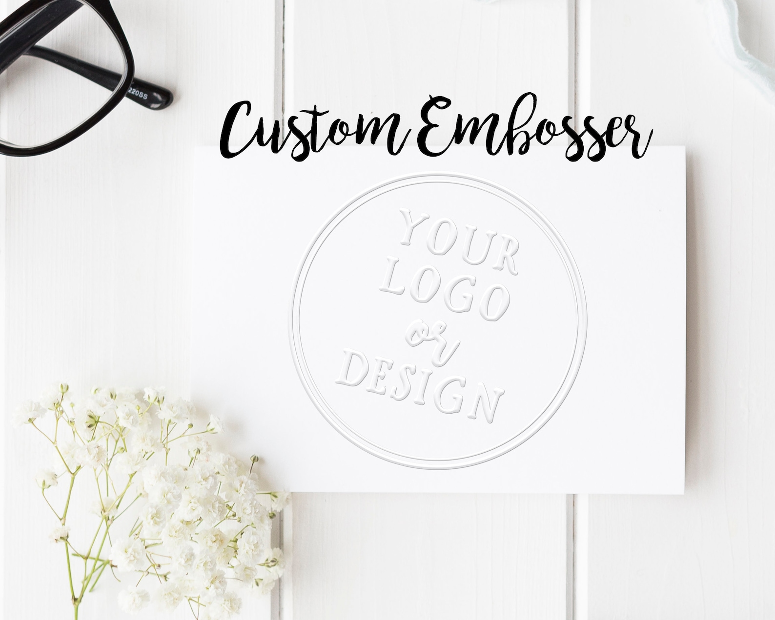 Personalized Embossing Stamp Logo Emblem Address Embosser - Etsy
