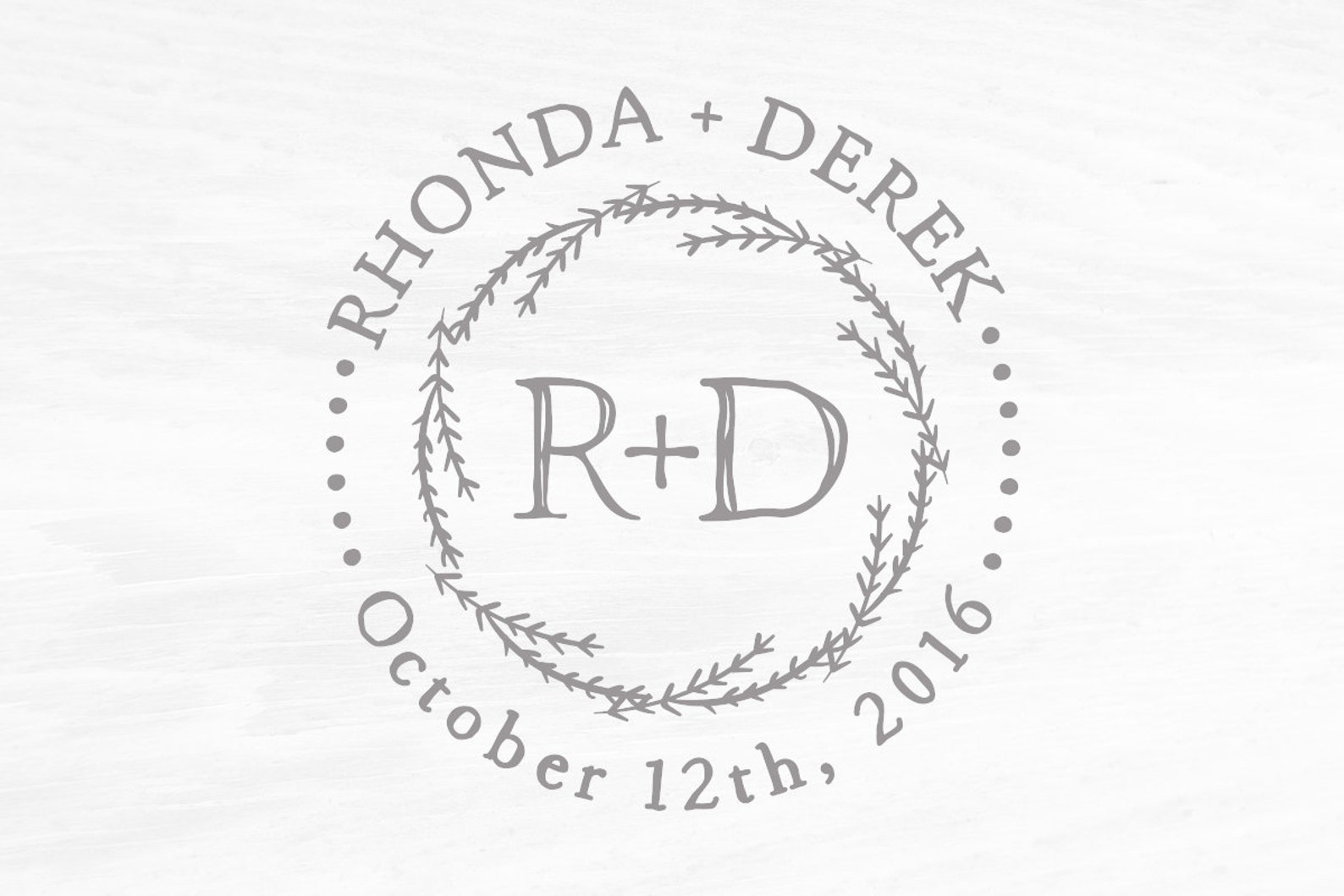 Custom Rubber Stamp Monogram Stamp Hand Drawn Design DIY - Etsy