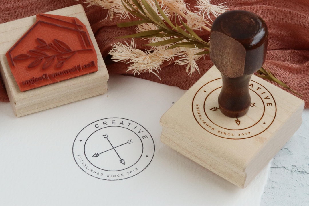 Custom Logo Stamp for Business, Branding, Packaging. Personalized and ...