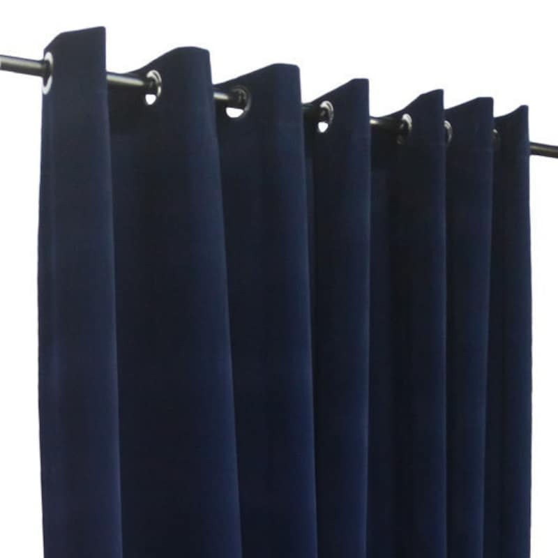 Eyelet Velvet Curtains Grey - Etsy