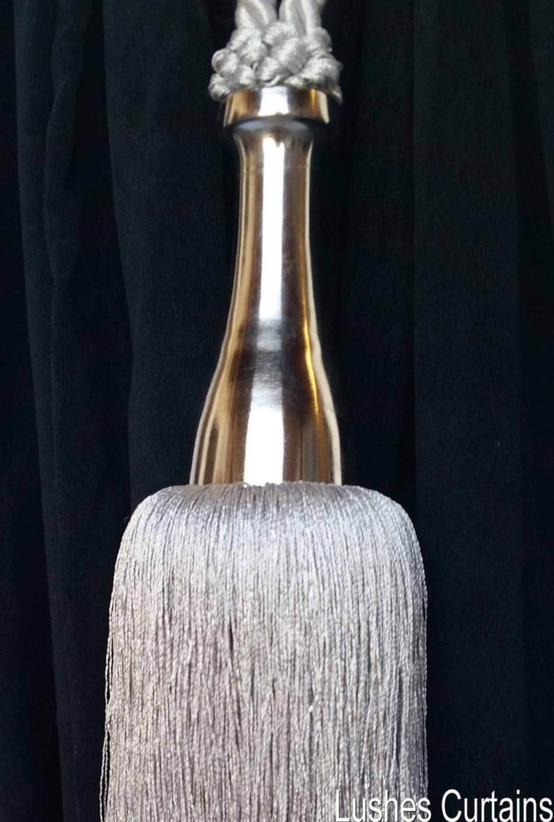 1 Modern Elegant Handmade Grey Color Window Treatment Hardware - Etsy