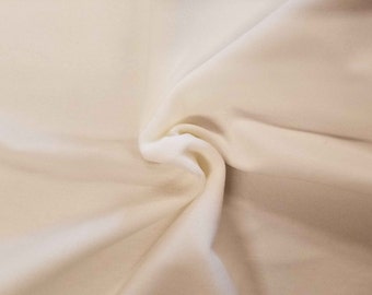 Luxurious Solid Cream 100% Cotton Velvet Velour Fabric for Upholstery ...
