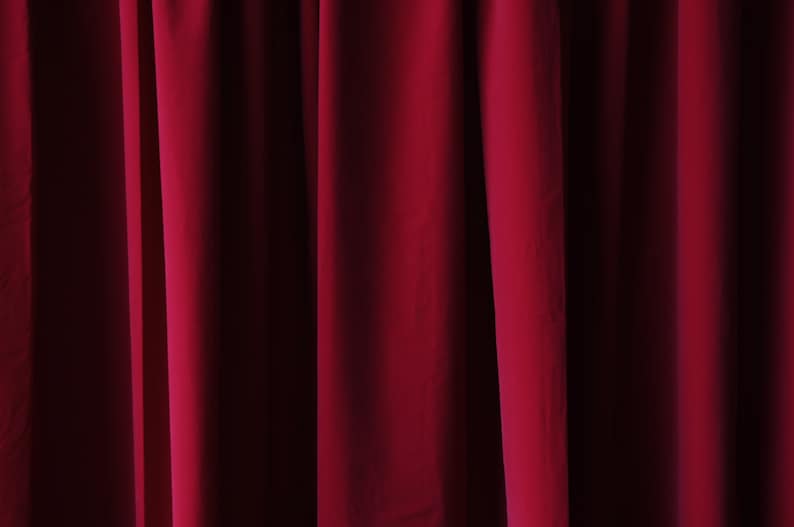 Solid Color Cherry Red Flocking Velvet Fabric Sold by the Yard - Etsy