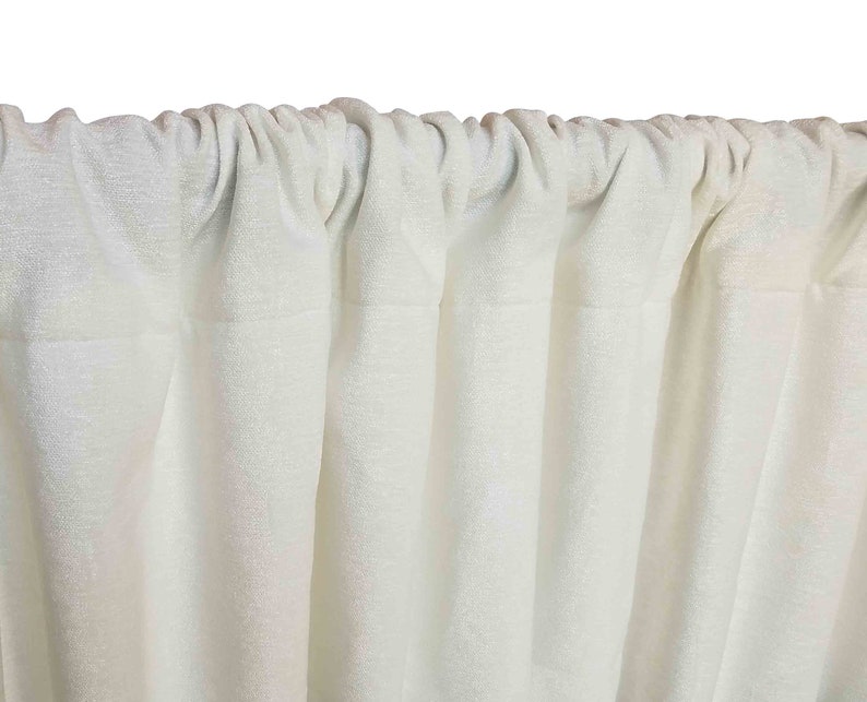 Solid White Velvet Curtain Panel 96 Inch H Long Custom Flame Treated FR ...
