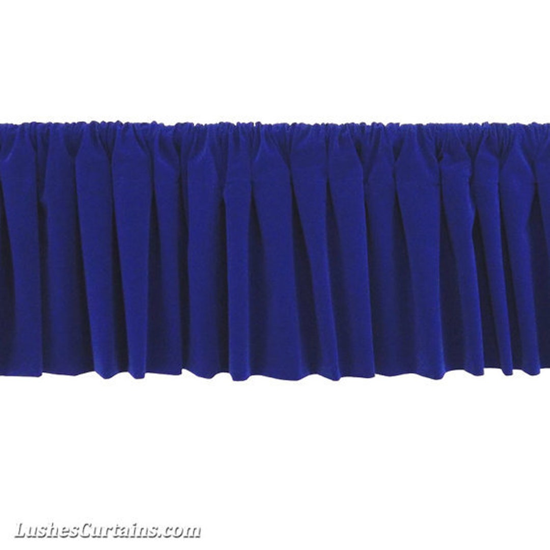 New Royal Blue Window Valance W/rod Pocket Top Custom and Ready Made ...