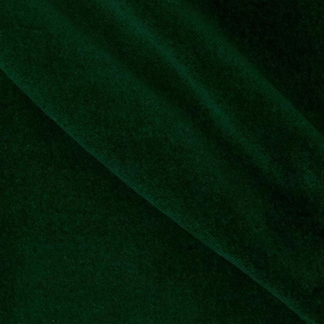 Forest Green Flocked Velvet Fabric for Upholstery Packaging Craft ...