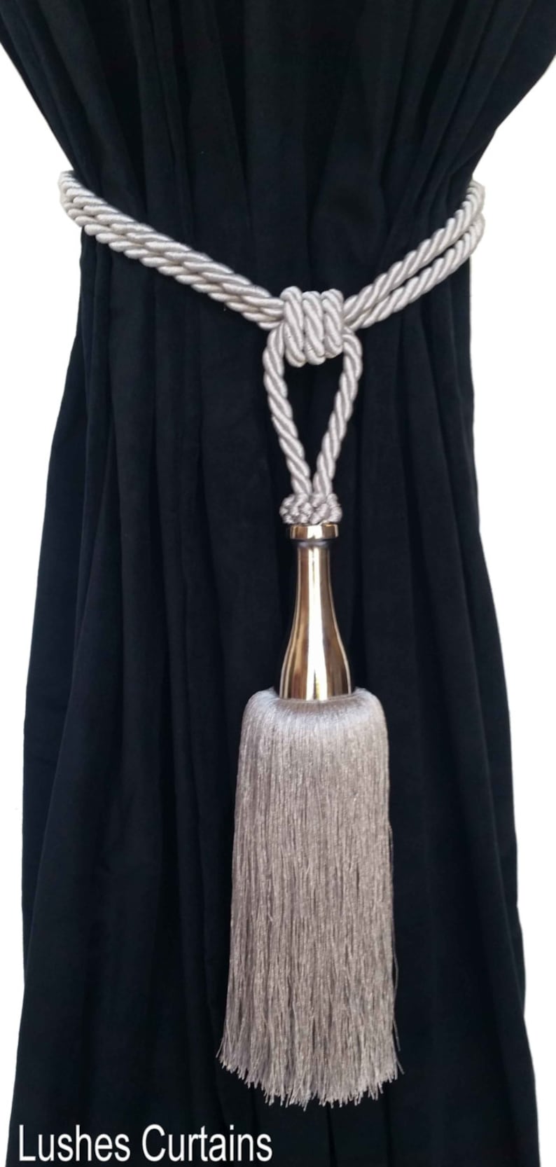 1 Modern Elegant Handmade Grey Color Window Treatment Hardware - Etsy