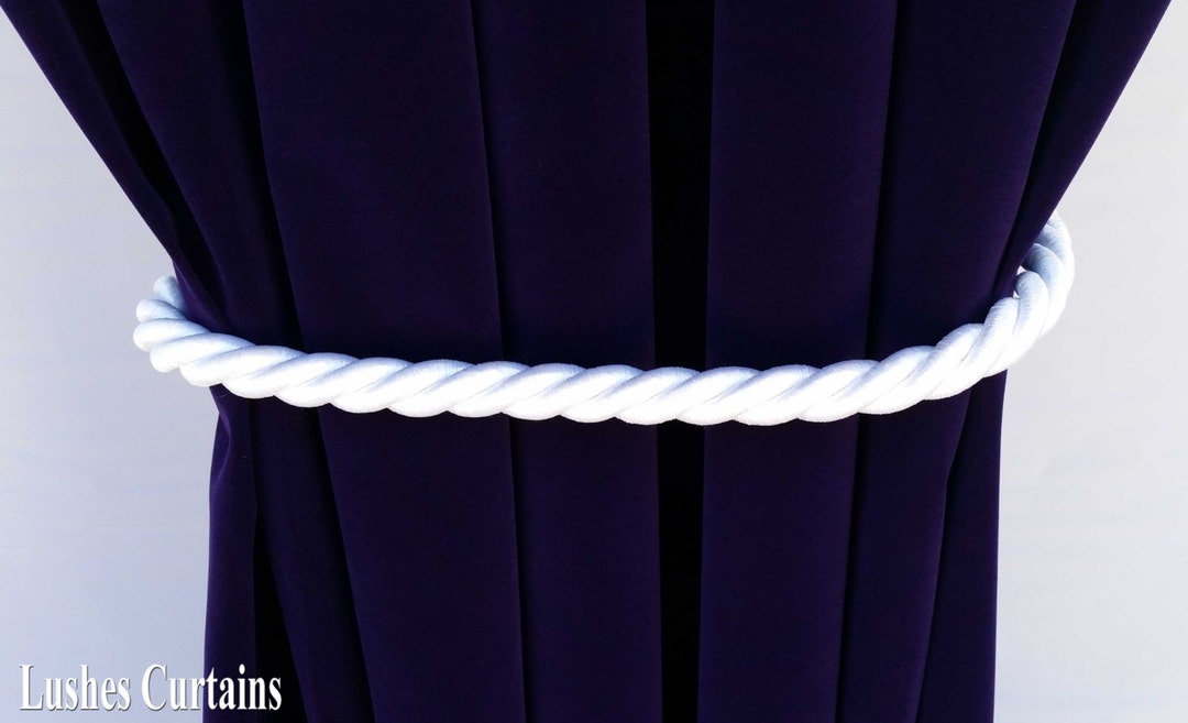 1 Large Elegant Handmade White Window Treatment Hardware Decor Curtain ...