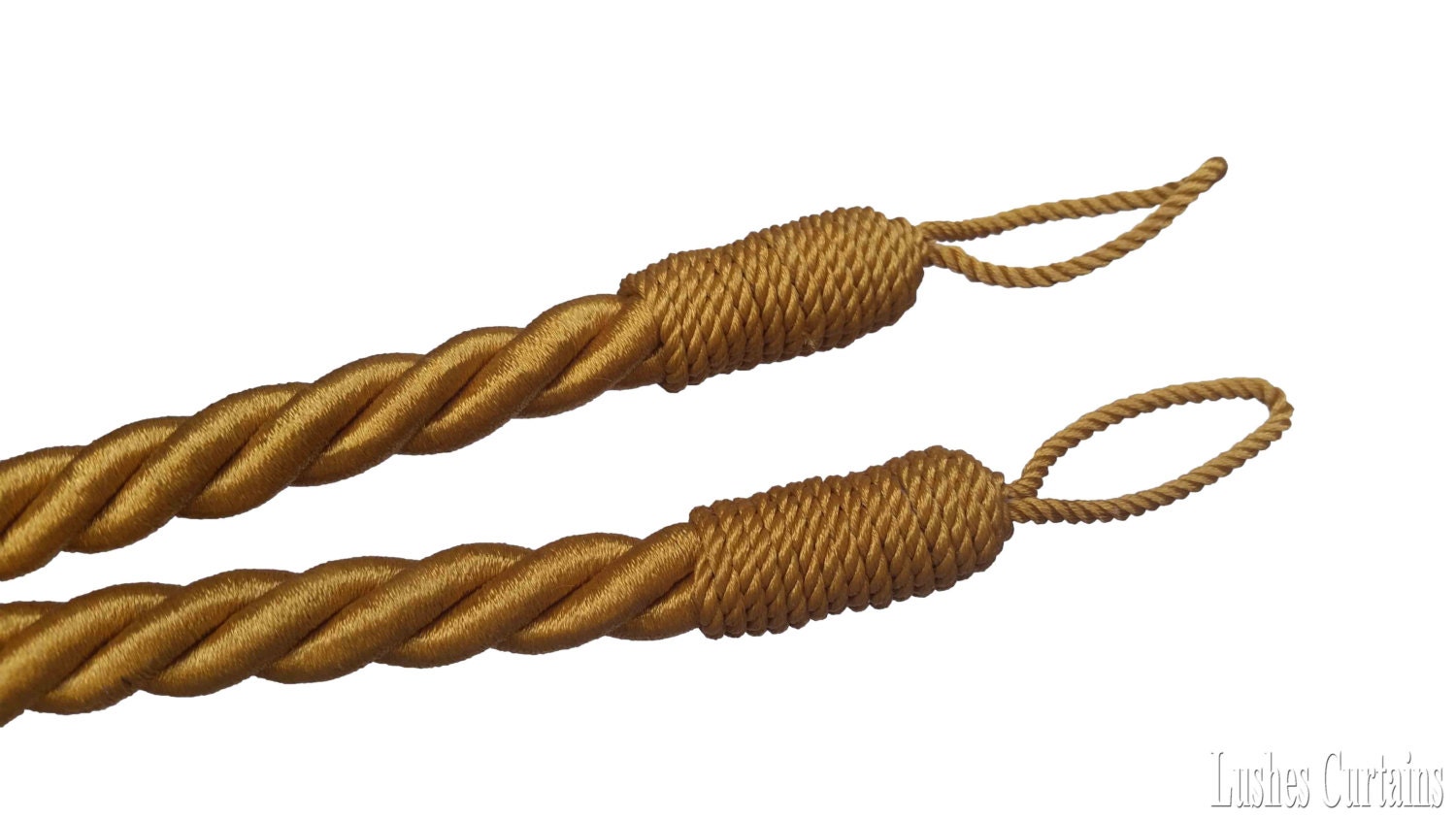 1 Large Elegant Handmade Gold Window Treatment Decor Curtain Tie ...