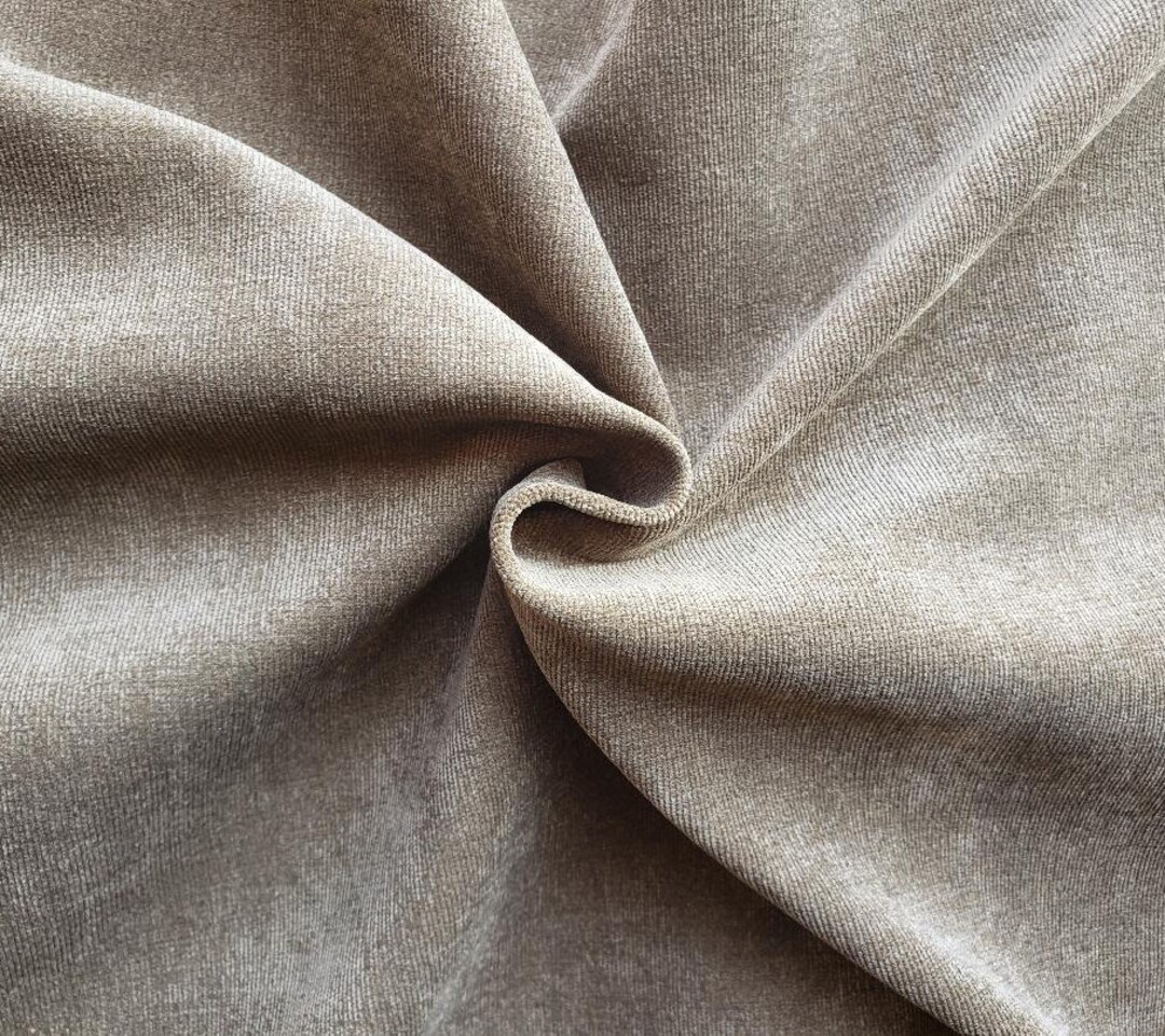 Luxury Truffle Color Velvet Fabric for Upholstery Heavy Weight Curtain ...