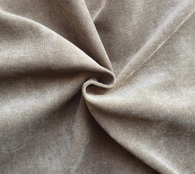 Luxury Truffle Color Velvet Fabric for Upholstery Heavy Weight - Etsy