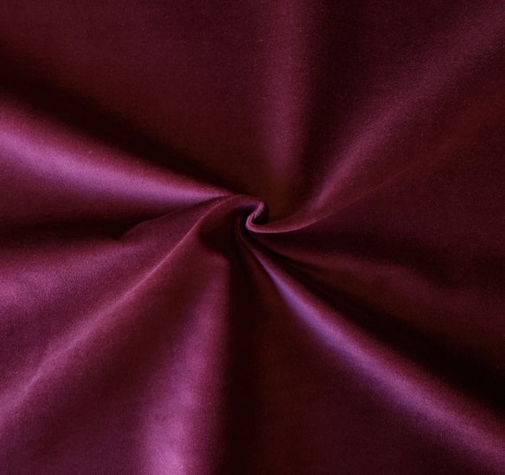 Solid Maroon 100% Cotton Velvet Velour Fabric for Upholstery | Etsy