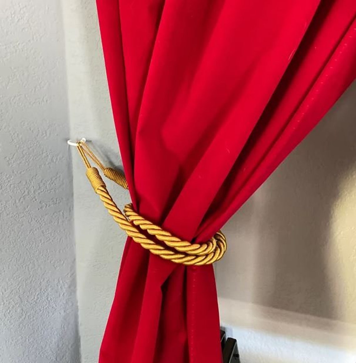 1 Large Elegant Handmade Gold Window Treatment Decor Curtain - Etsy