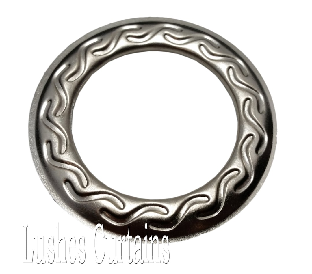 Large Nickel Metal Curtain Drapery #12 Hardware 1-9/16 Inch Inner ...