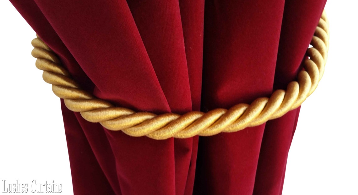 1 Large Handmade Gold Window Treatment Hardware Decor Curtain - Etsy