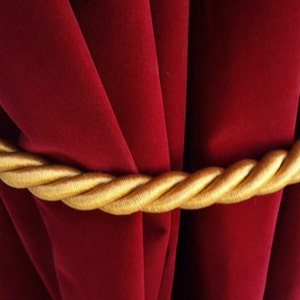 1 Large Handmade Gold Window Treatment Hardware Decor Curtain Tie ...