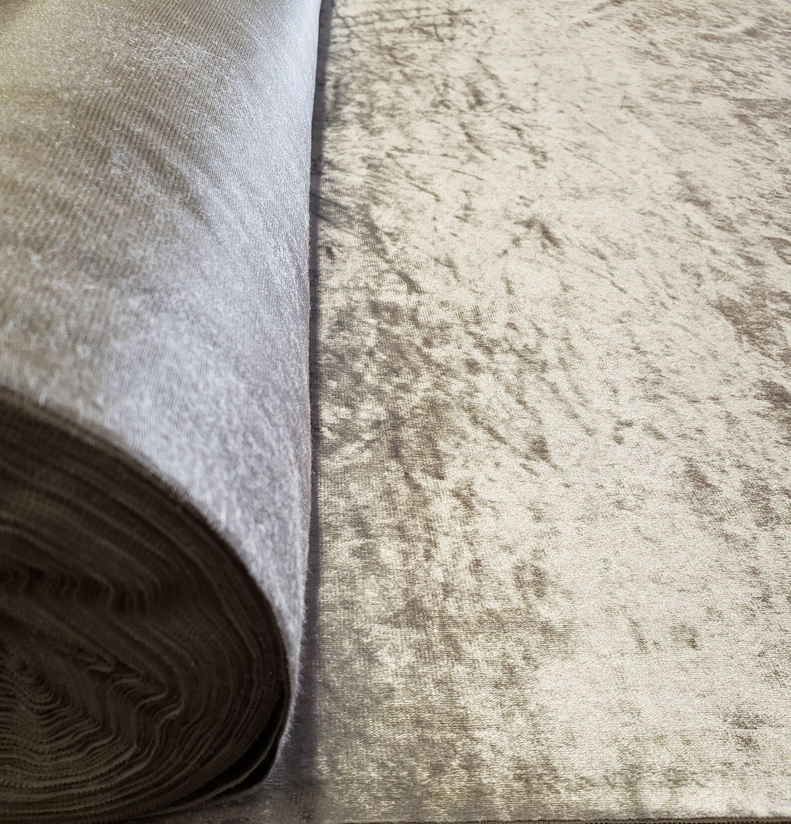 Silver Polyester Tricot Velvet Fabric Sold by the Yard 54 in Wide for ...