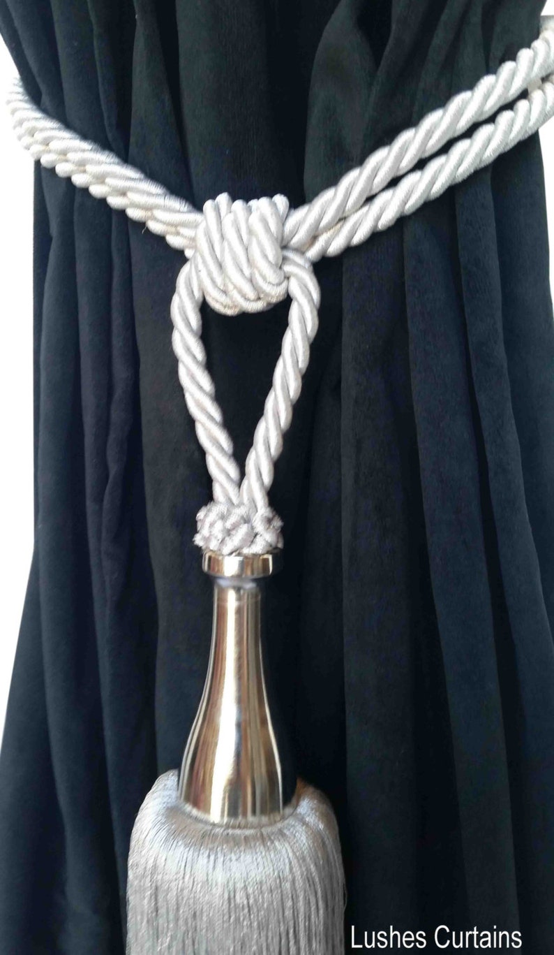 1 Modern Elegant Handmade Grey Color Window Treatment Hardware - Etsy