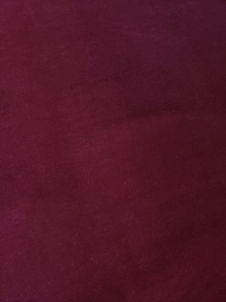 Solid Maroon 100% Cotton Velvet Velour Fabric for Upholstery Heavy ...