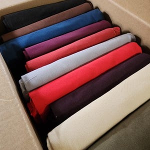 Lot of 10 Solid Mix Colors Cotton Velvet Fabric Yards off Cuts-roll End ...