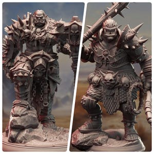 Orc Barbarian Miniature - Etsy