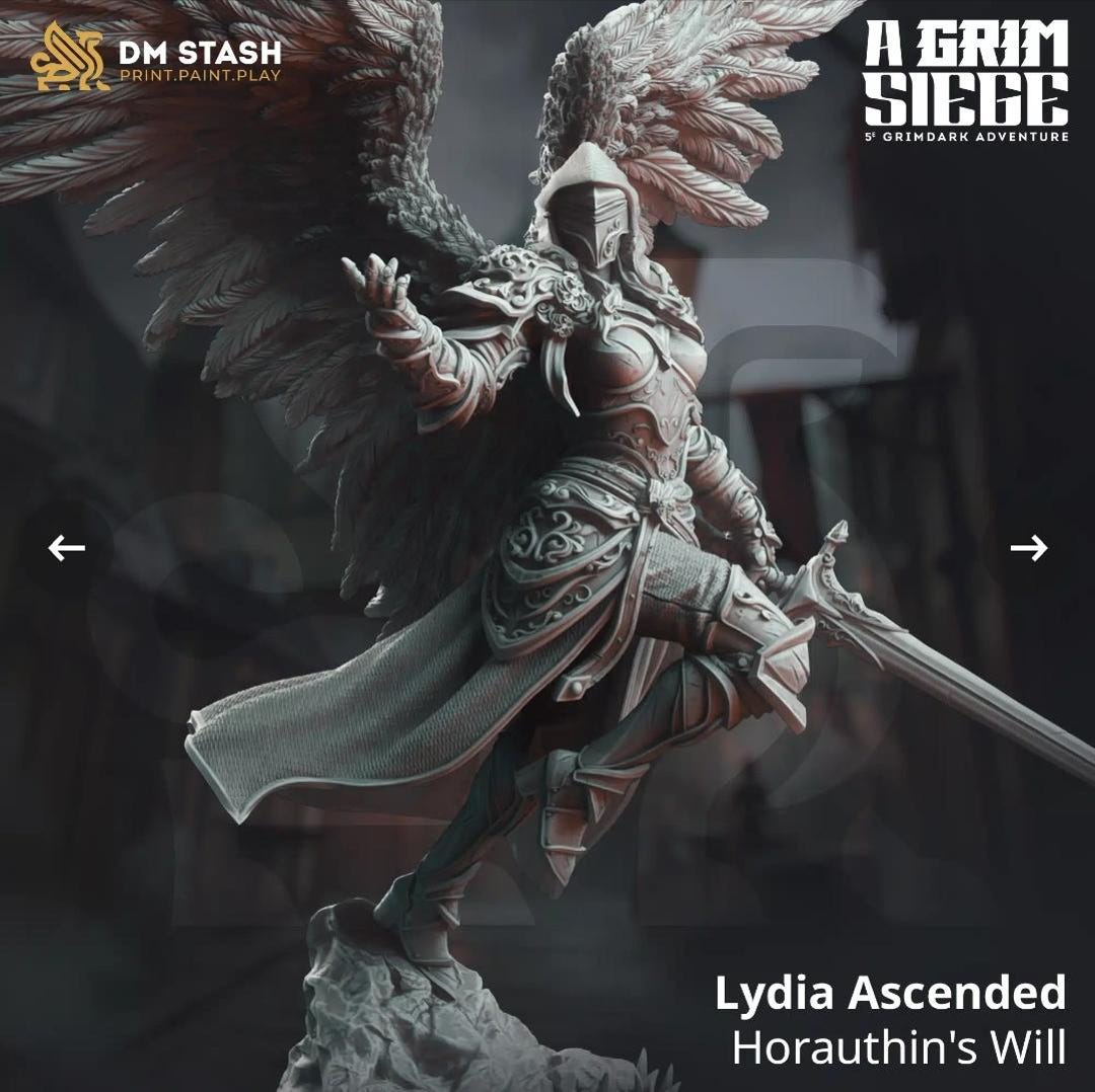 Female Angelic Knight Commander Miniature - Etsy