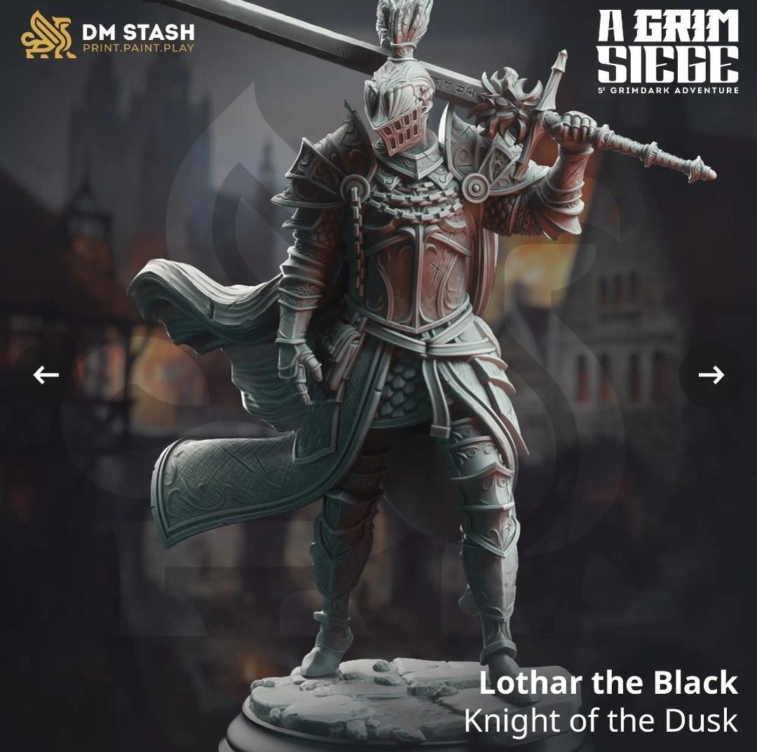 Male Knight Greatsword Miniature - Etsy