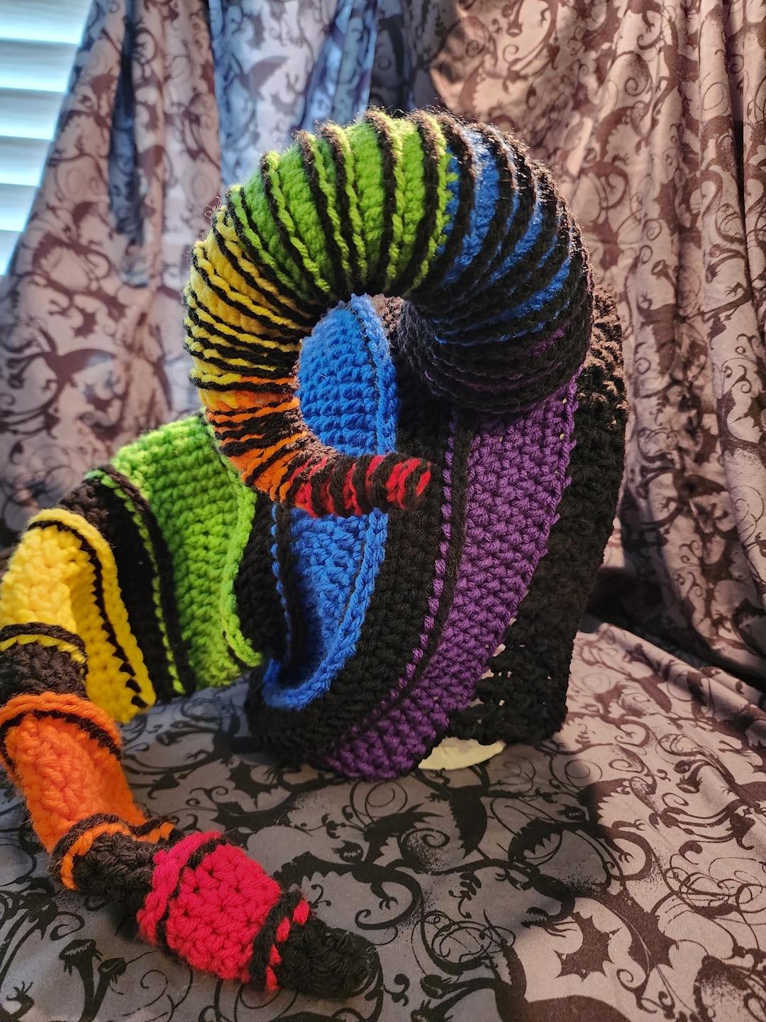 Rainbow Dragon Hood - Etsy