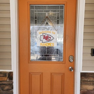 Kansas City Chiefs Replica Mahomes Door Hanger Porch Sign Welcome to ...