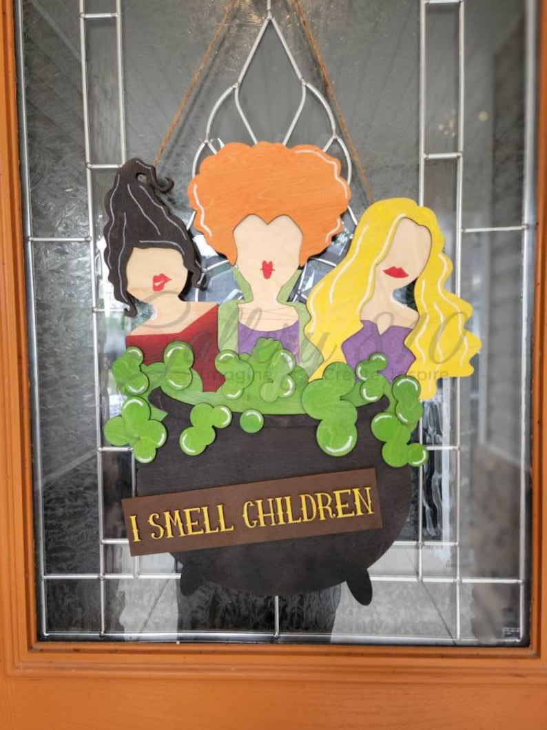 Hocus Pocus Witch Sanderson Sisters Replica Halloween Door Hanger Porch ...