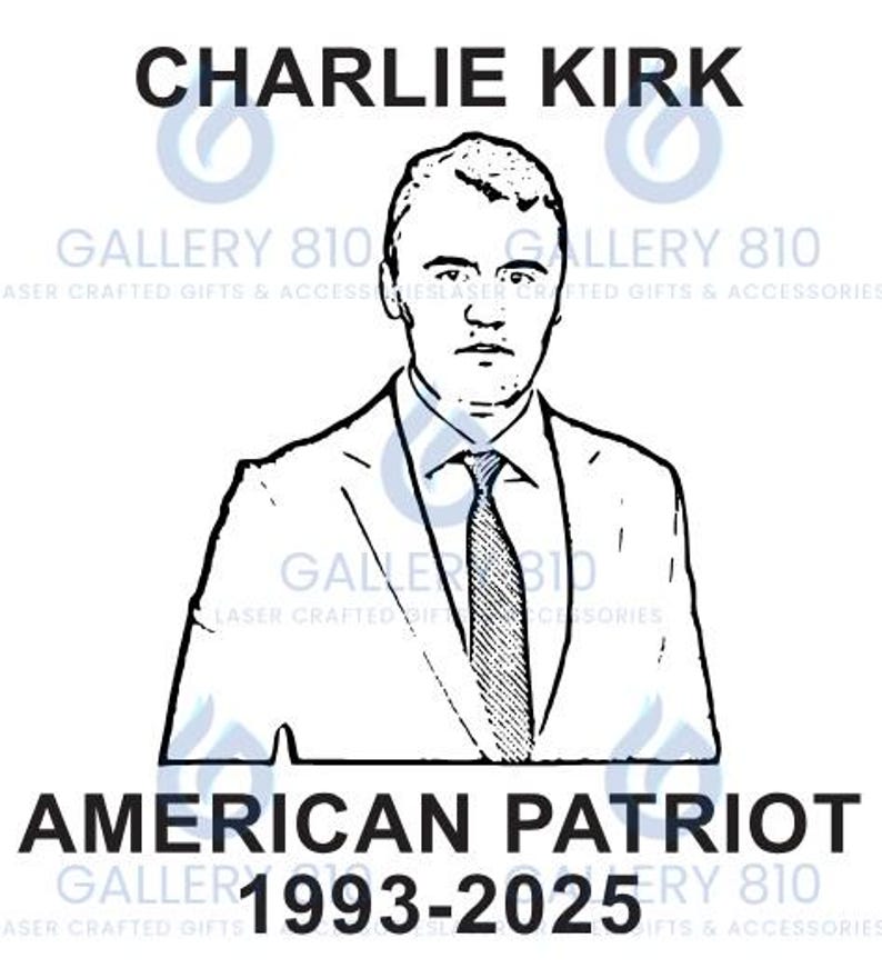 Charlie Kirk American Patriot SVG: Conservative Laser Cut File (digital ...