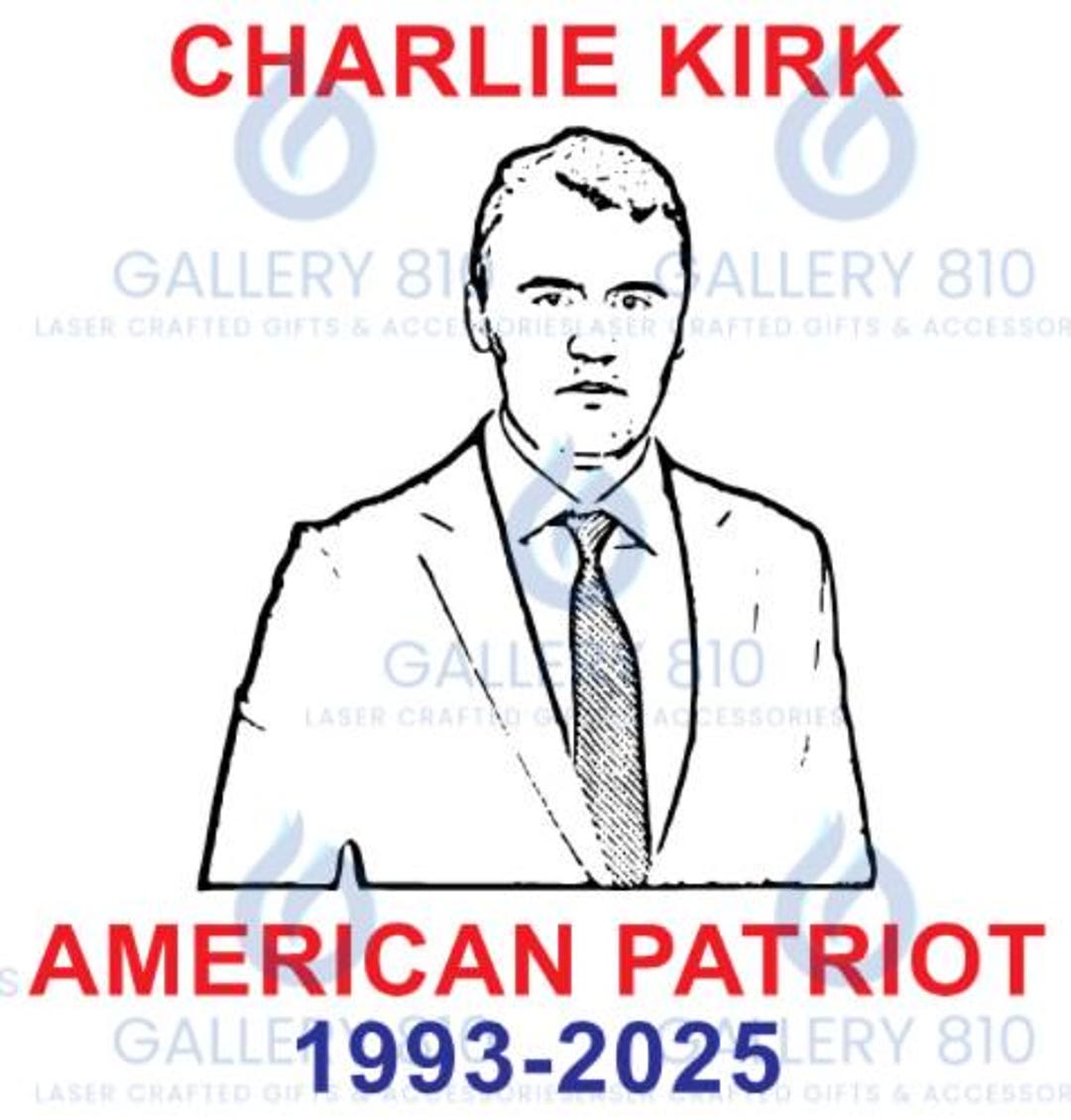 Charlie Kirk American Patriot SVG: Conservative Laser Cut File (digital ...
