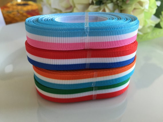 Strips Print-grosgrain Ribbon Size 3/8 1 OR 5 Yards Hair - Etsy