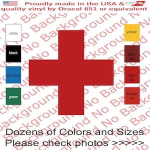 Red Cross Vinyl Die Cut Decal Sticker | Medical First Aid Kits Sign ...