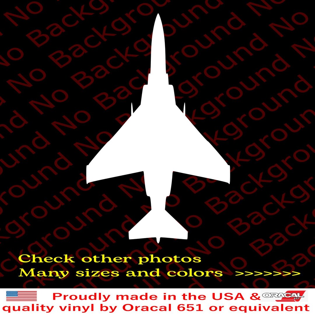 F-4 F4 Phantom Vinyl Decal Sticker Jet Fighter Air Force Military Rhino ...