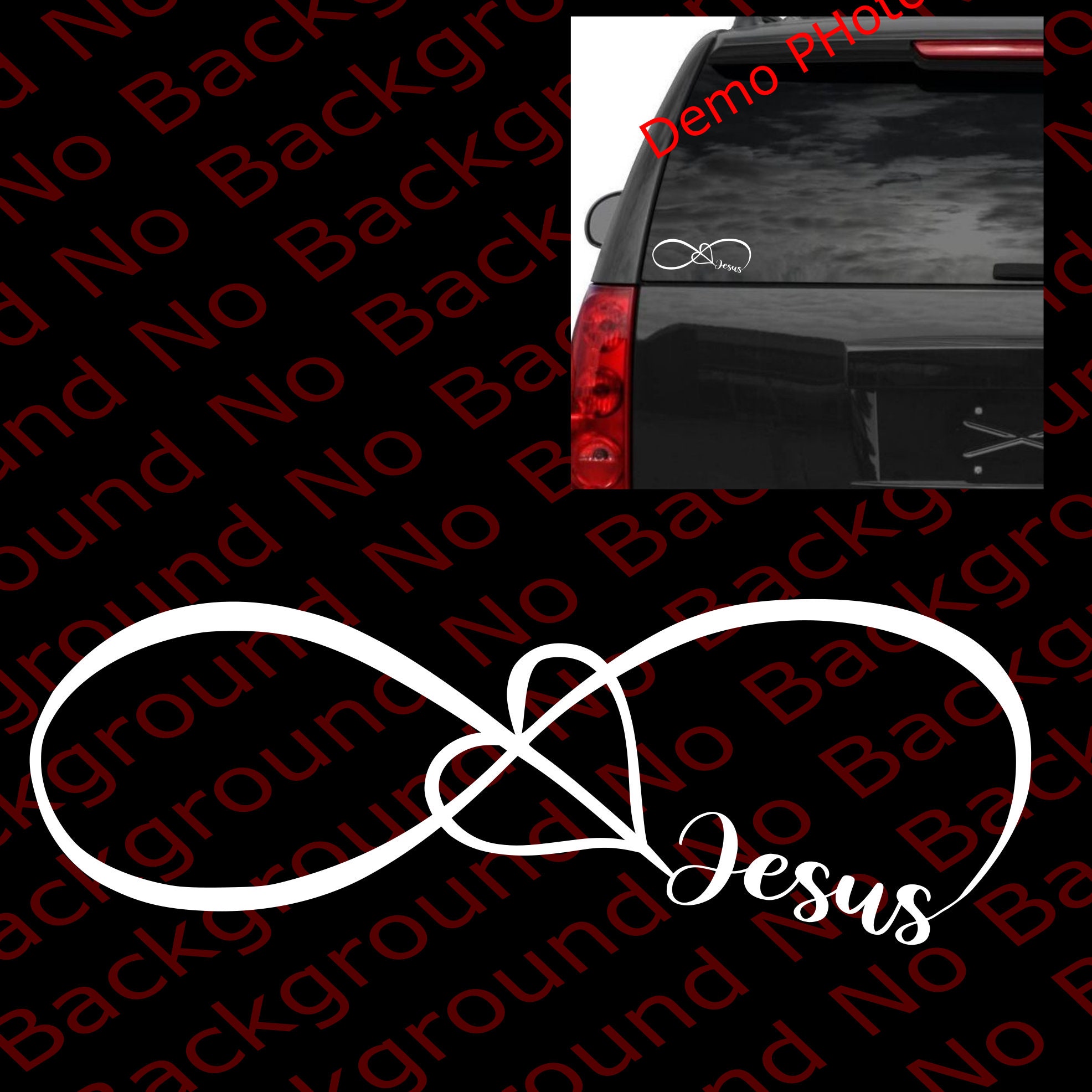 Jesus Love Heart Infinity Forever Symbol Vinyl Die Cut Decal - Etsy