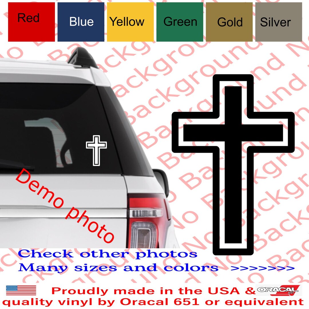 CROSS Faith Crucifix Vinyl Decal God Love Church Pray Faith Jesus ...