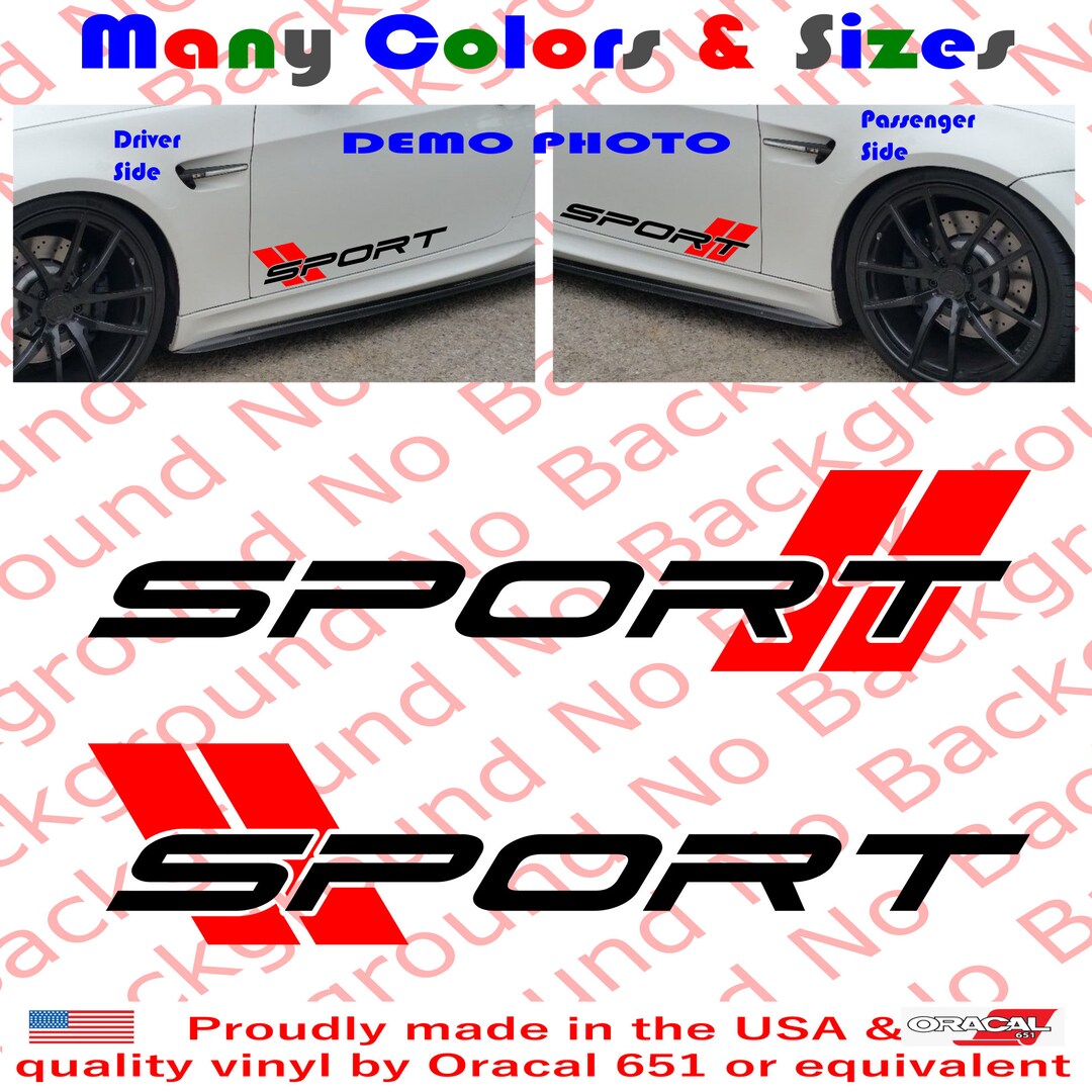 Many Colors & Sizes - PAIR X Street Racing Stripe SPORT Decals ...