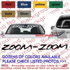 Zoom-zoom Vinyl Die Cut Decal Sticker Funny Zoom Zoom for Car Truck ...