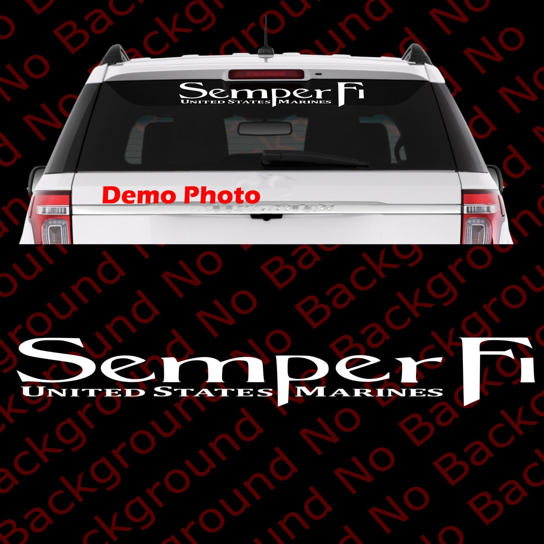 USMC Semper Fi Vinyl Car Decal Marines the Few the Proud EGA Windshield ...