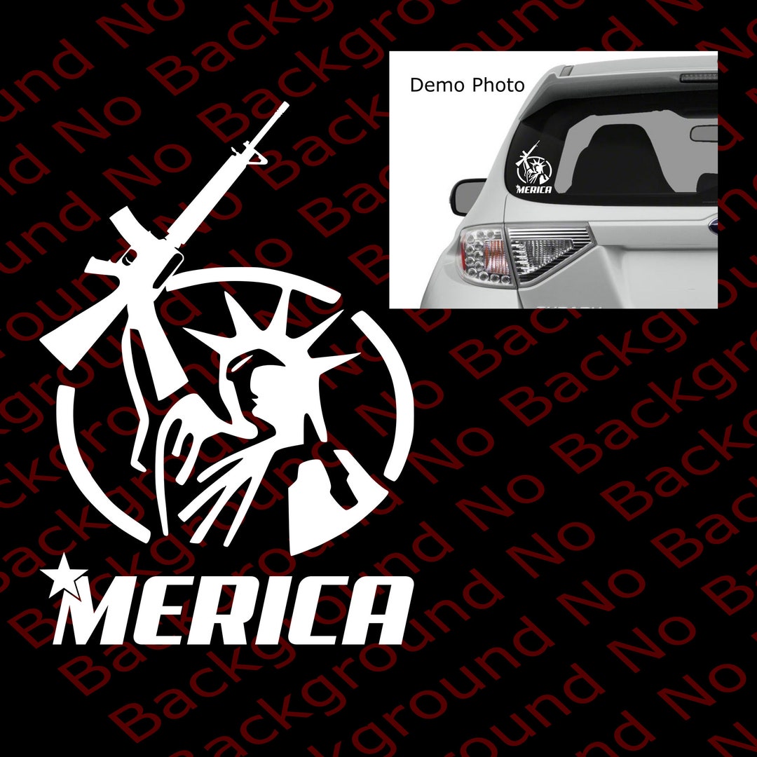 AR-15 'merica Liberty Statue 2A Gun Rights 2nd Amendment Vinyl Decal ...