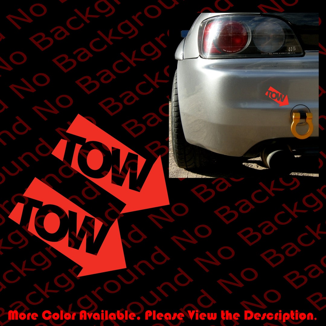 Many Sizes & Colors - 2 Pieces X TOW Arrow Vinyl Die Cut Decal Sticker ...