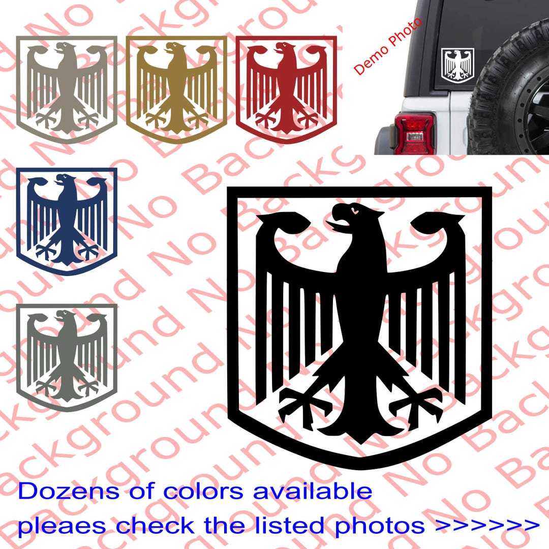 Many Colors & Sizes GERMAN EAGLE FLAG Die Cut Vinyl Decal Car Window ...