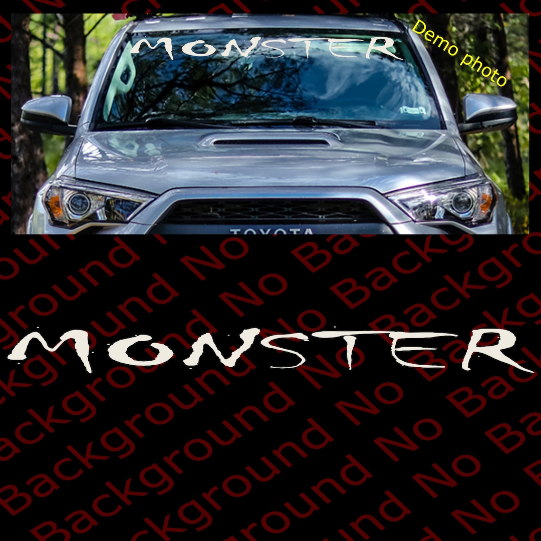 Many Colors - MONSTER Windshield Car/window/bumper Die Cut No ...